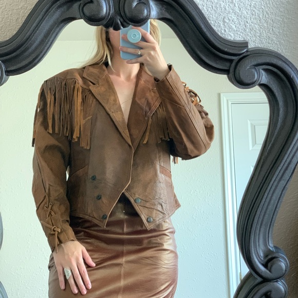 Winlit | Jackets & Coats | Winlit Vintage Authentic Leather Blazer ...